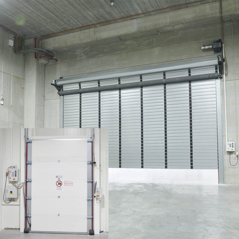 Fire-rated sectional and rolling gates - Coolfire Ltd.